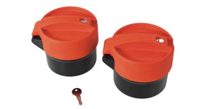 Rhino-Rack LSE101 Conduit Locking Orange End Caps (100mm) - Roof Rack World