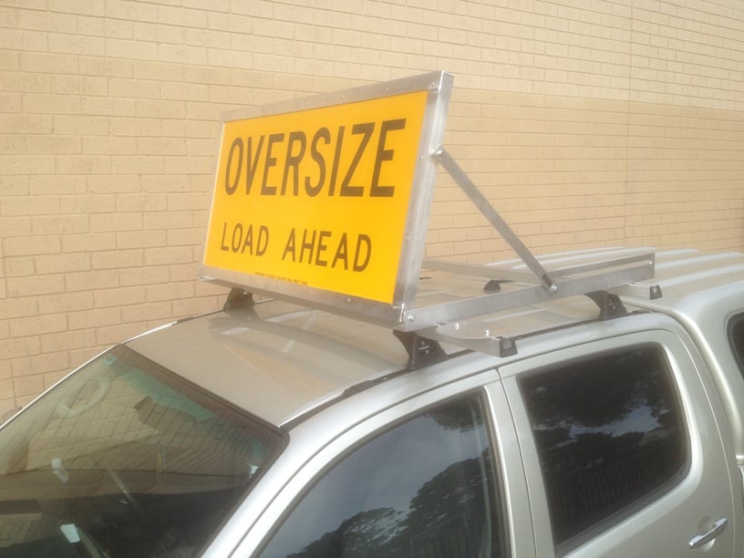 Wide Load (Over Size) Sign Lifting Alloy Frame 1200 x 600mm - Roof Rack ...