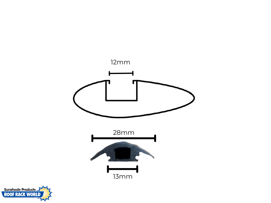 Prorack WS03 Whispbar/S-Wing Rubber (by the metre) - Roof Rack World