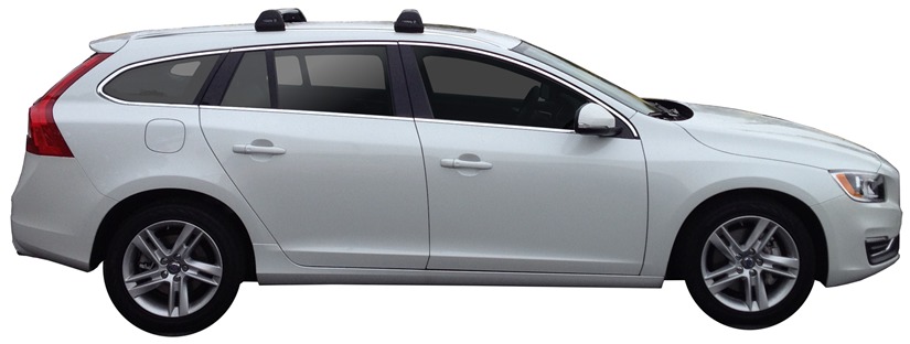 Volvo V60 F 4dr Wagon With Roof Rails 03/11on Yakima FlushBar Roof ...
