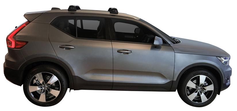 Volvo XC40 5dr SUV 2018on Yakima ThroughBar Roof Racks Silver (pr ...