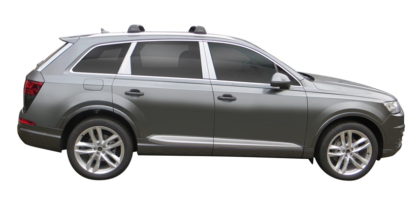 Audi Q7 5dr SUV w/ Flush Rails 09/15on Yakima Flush Bar Roof Racks (pr ...