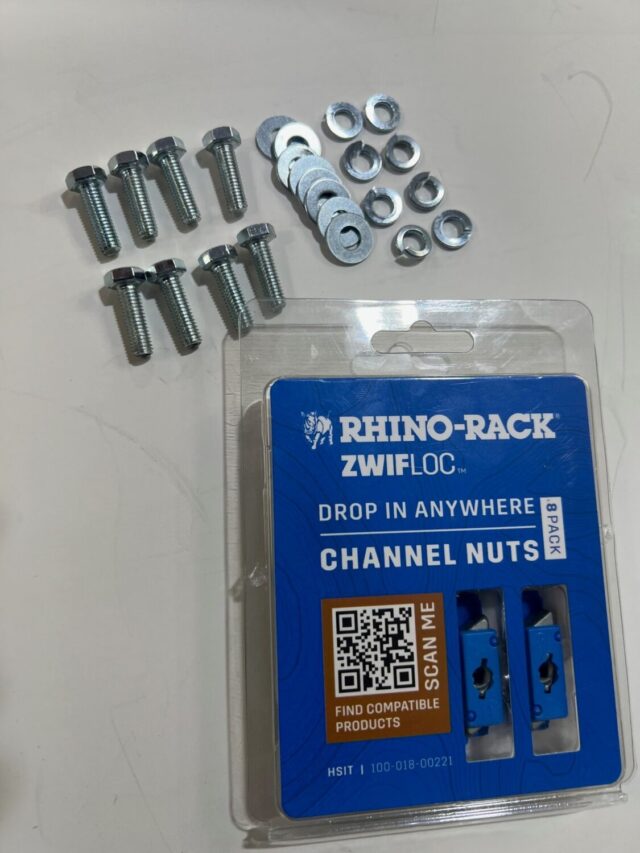 Rhino-Rack 61046 6mm ZWIFLOC Channel nuts, 20mm long bolts and washers ...