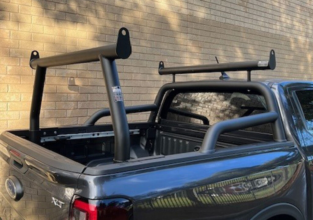 Ford Ranger Next Gen 2022 on Rear Trade Rack and Front Adaptor bar ...