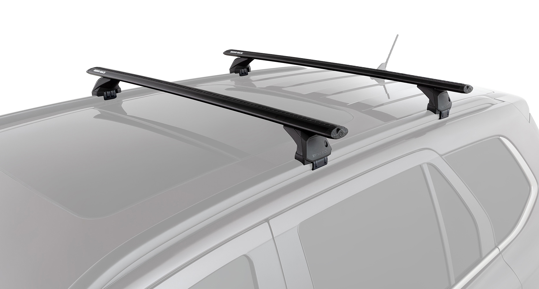 FORD Everest U704 With Flush Rails 1/2022 Onwards Sportz RX200 Black 2 Bar Roof Rack (JC-04580 ...