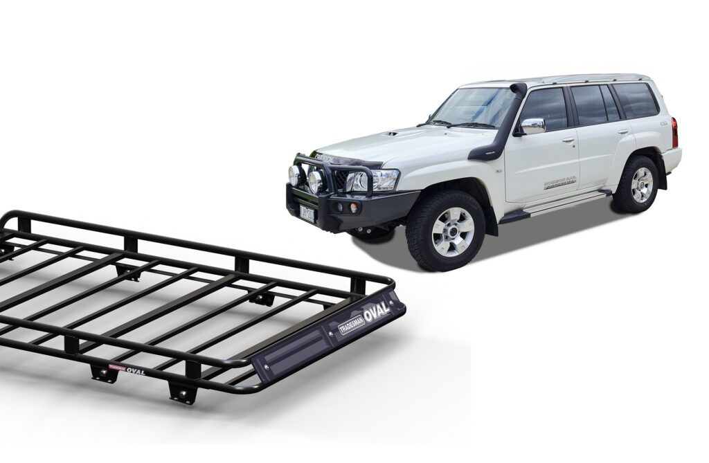 Nissan Patrol GU/Y61 12/97 - 04/17 LWB Oval Steel Roof Rack - Roof Rack ...