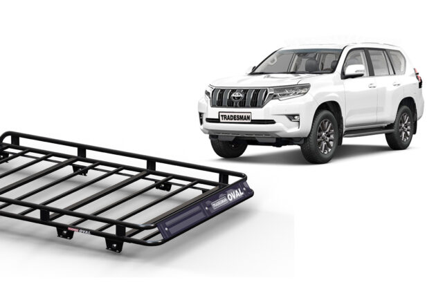 Toyota Prado 150 12/09 - 06/24 LWB Oval Steel Roof Rack - Roof Rack World