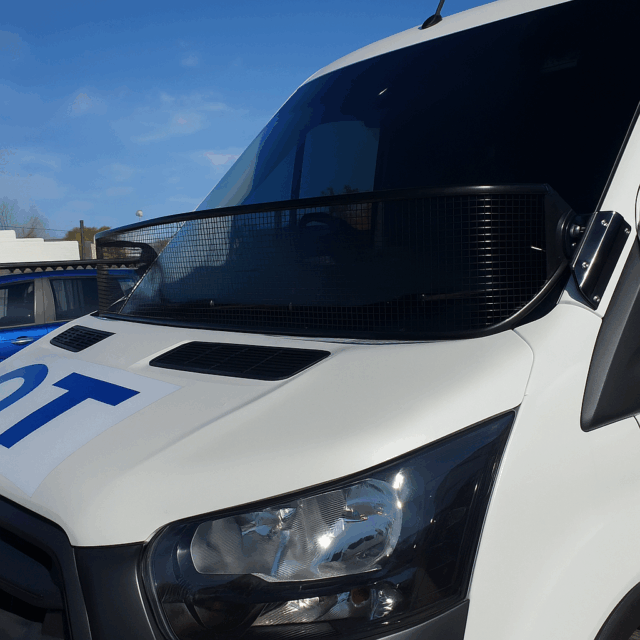 Ford Transit 2016 onwards Black 300mm Windscreen Stone Protector - Roof ...