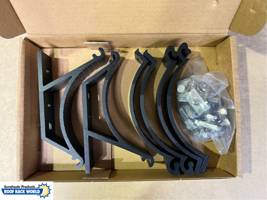 VAS 150mm Black Pipe Clamps (x2) - Roof Rack World