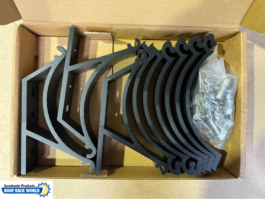VAS 150mm Black Pipe Clamps (x3) - Roof Rack World
