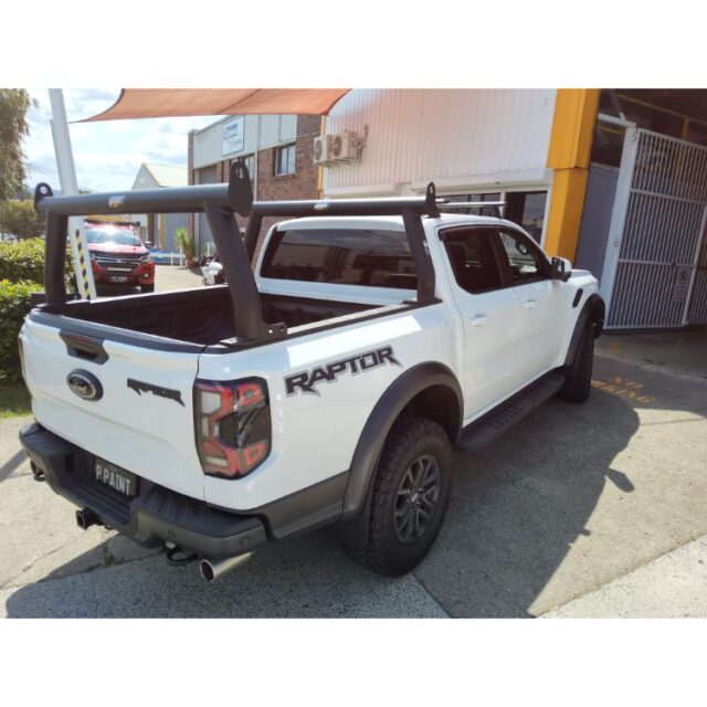 Ford Raptor Next-Gen P/Coated Black 100mm Fixed Trade Rack set - Roof ...