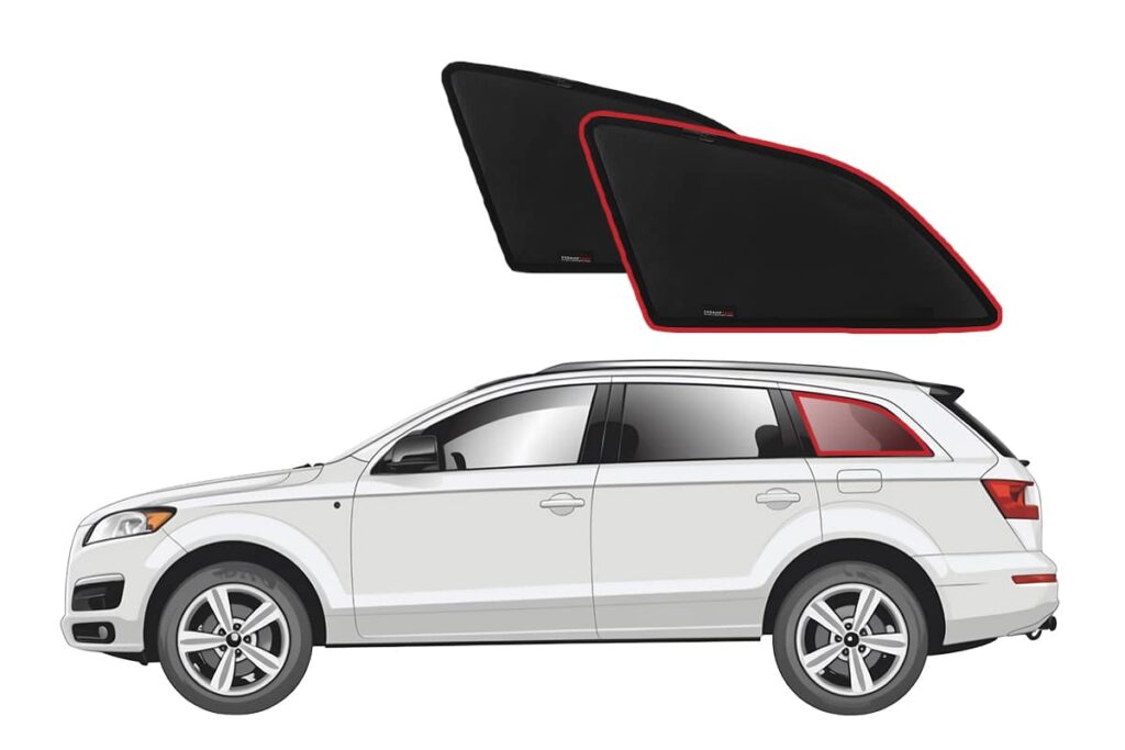 Audi Q7 1st Generation Port Window Snap Shades (Typ 4L; 2005-2015 ...