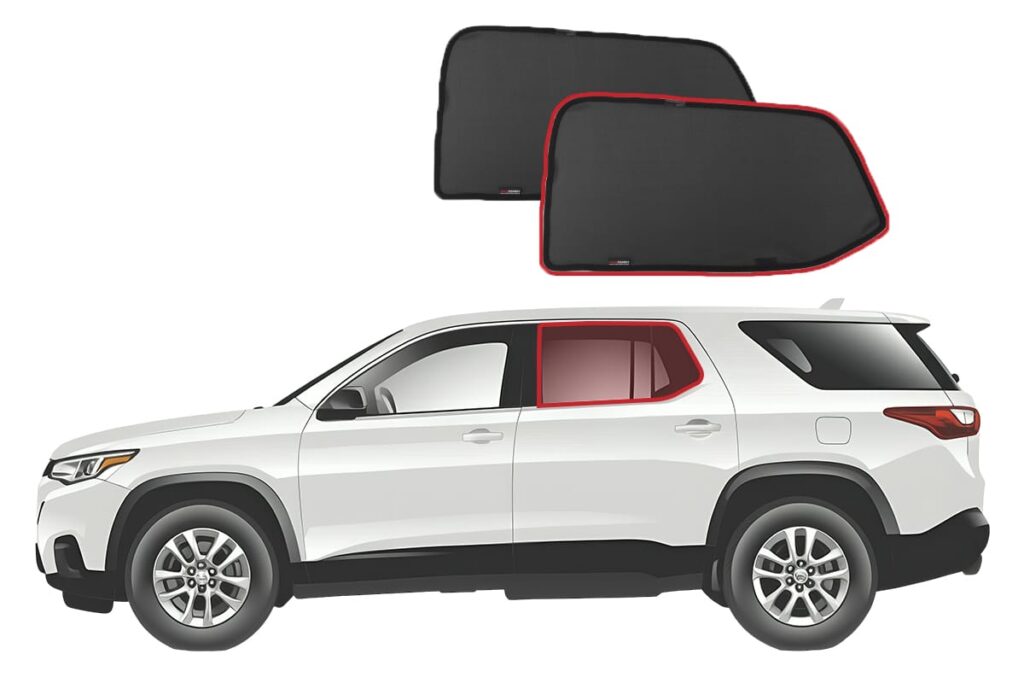 Chevrolet Traverse 2nd Generation Car Rear Window Snap Shades (2018 ...
