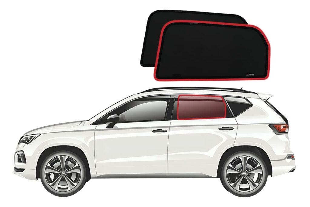 Cupra/SEAT Ateca Car Rear Window Snap Shades (KH7; 2016-Present) - Roof ...