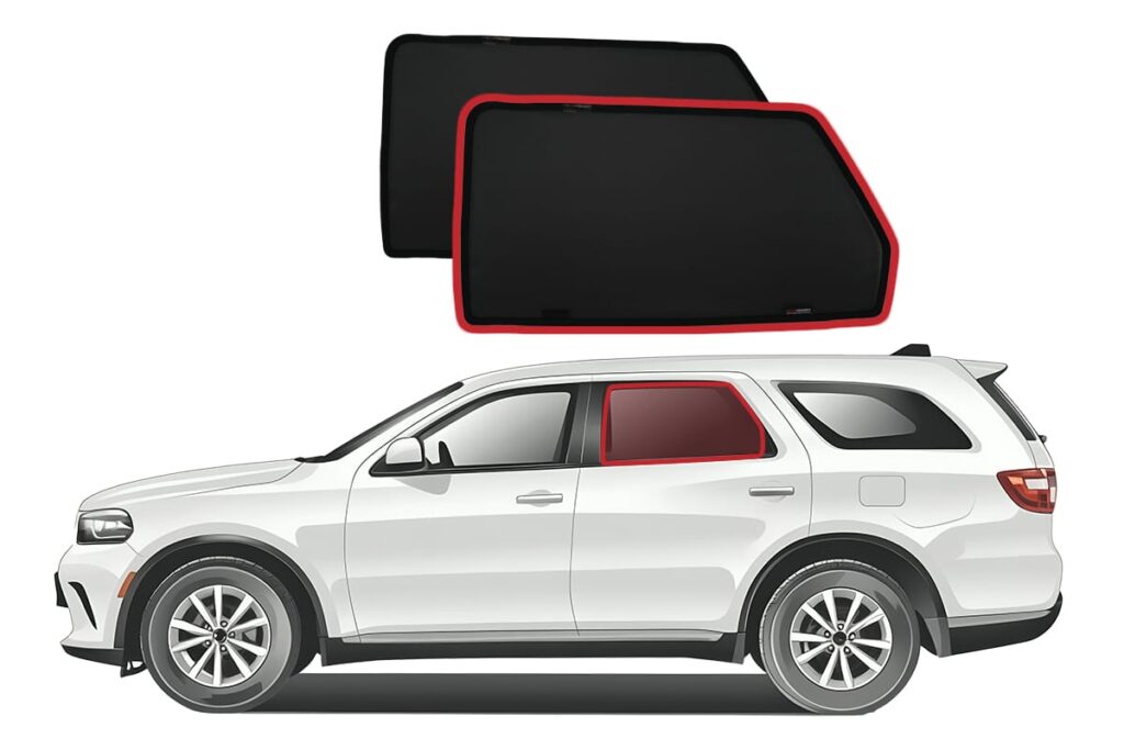 Dodge Durango 3rd Generation Car Rear Window Snap Shades (WD; 2011 ...