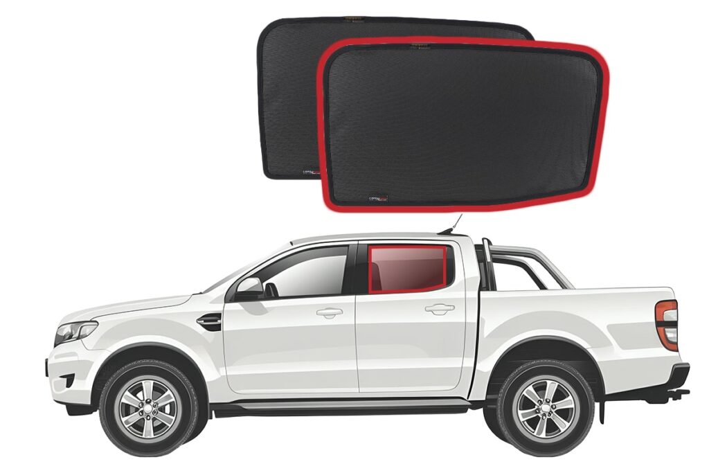 Ford Ranger 3rd Generation Car Rear Window Snap Shades (T6/PX; 2011 ...
