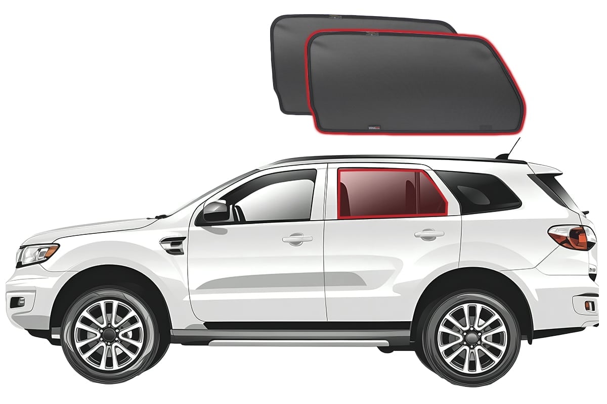 Ford Everest/Endeavour 2nd Generation Car Rear Window Snap Shades (U375 ...