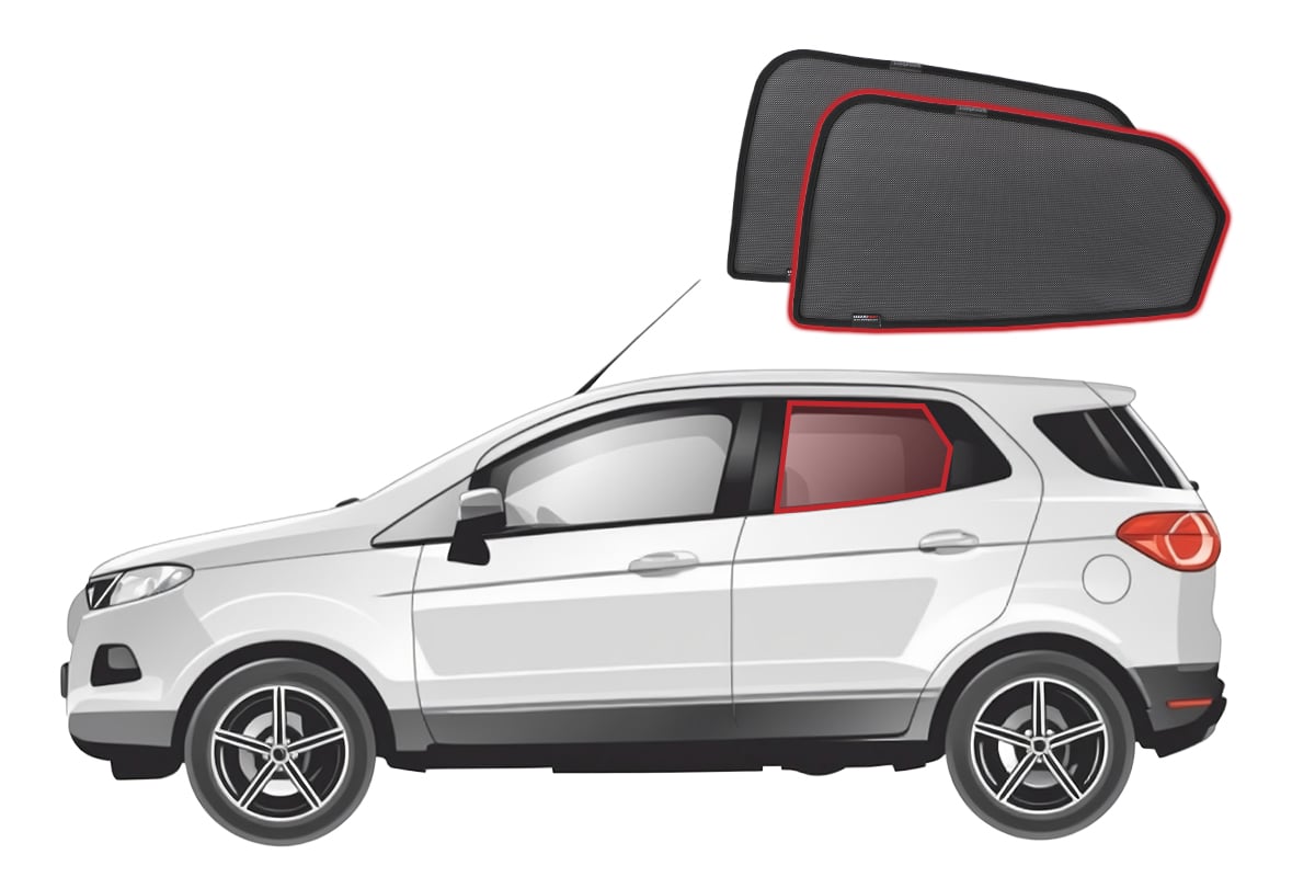 Ford EcoSport 2nd Generation Car Rear Window Snap Shades (2013-2020 ...