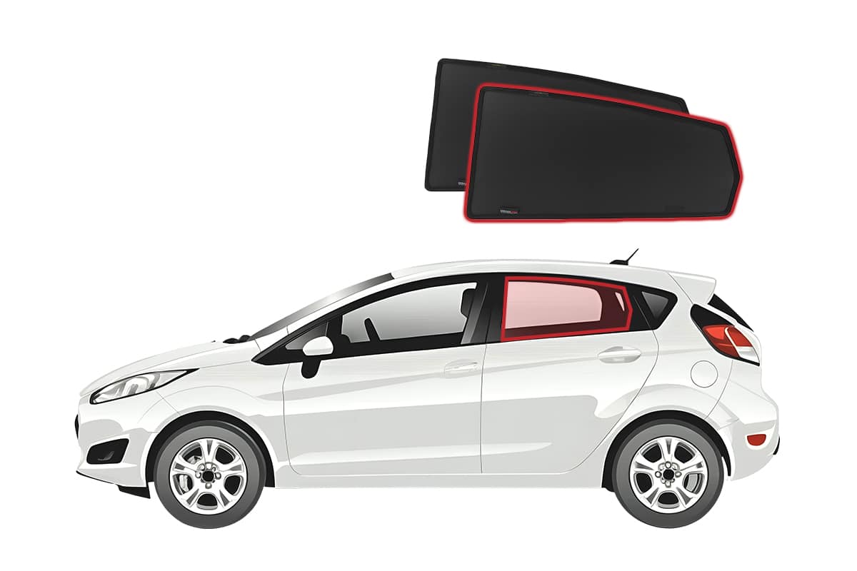 Ford Fiesta Hatchback 6th Generation Car Rear Window Snap Shades (2008 ...