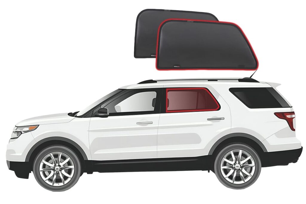 Ford Explorer 5th Generation Car Rear Window Snap Shades (U502; 2010 ...