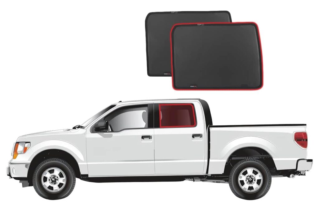 Ford F-150 12th Generation Crew Cab Ute Car Rear Window Snap Shades ...