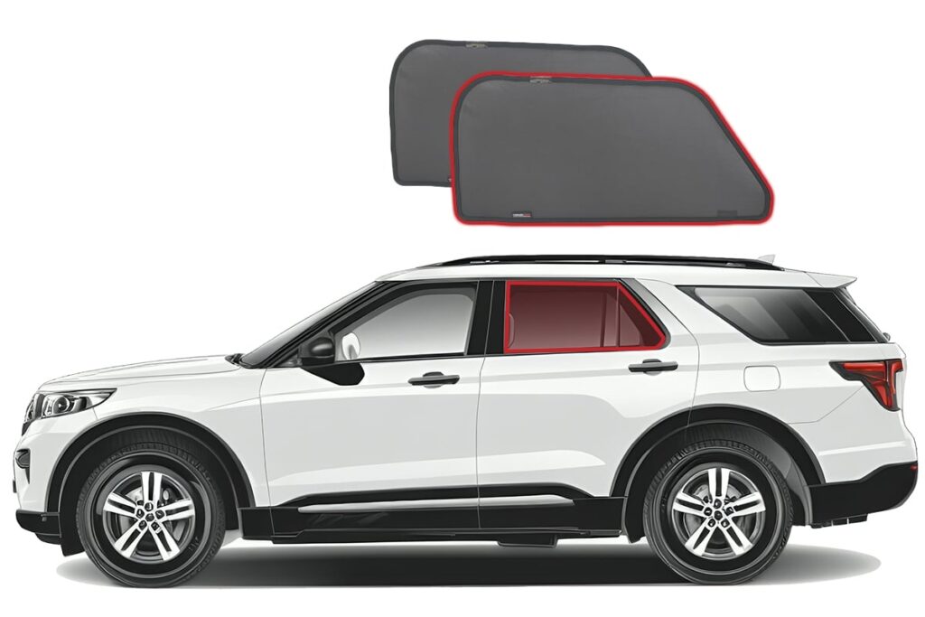 Ford Explorer 6th Generation Car Rear Window Snap Shades (U625; 2020 ...