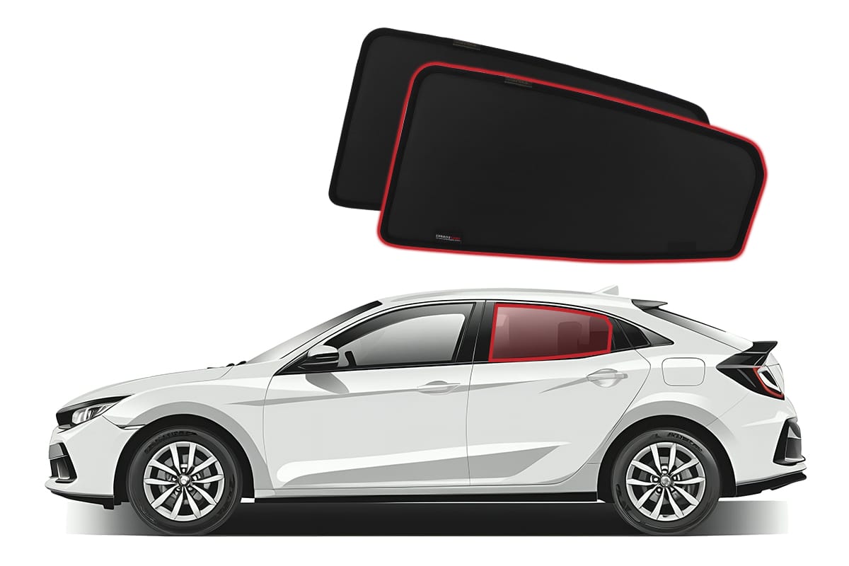 Honda Civic Hatchback 10th Generation Car Rear Window Snap Shades (2015 ...