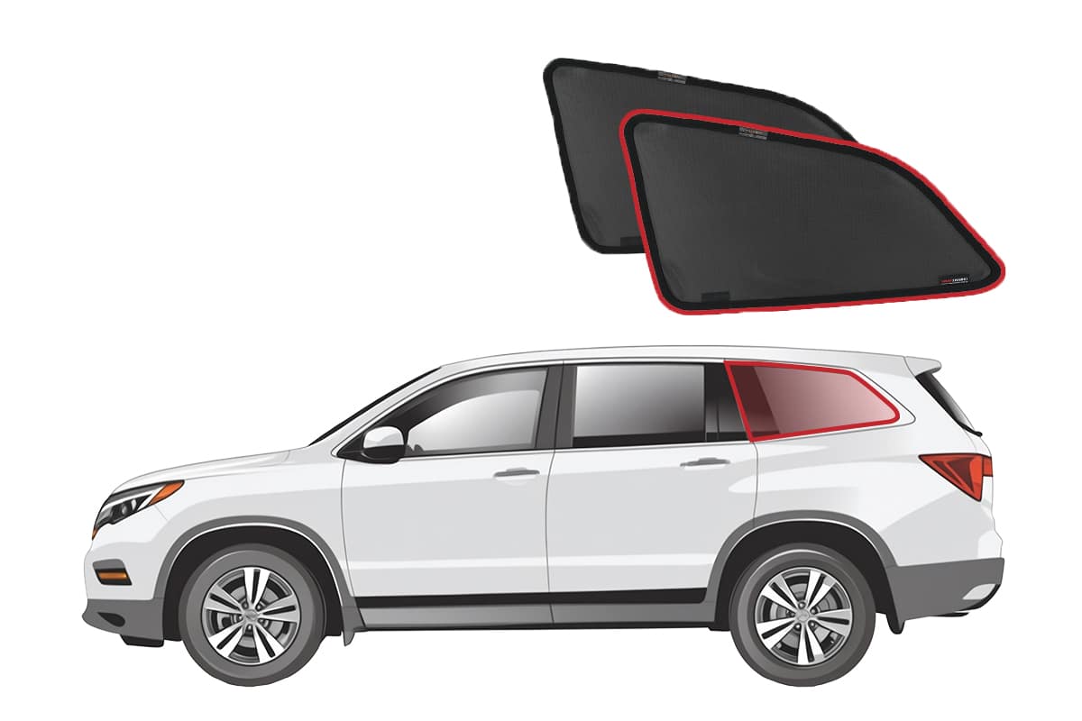 Honda Pilot 3rd Generation Port Window Snap Shades (YF5/6; 2016-2022 ...