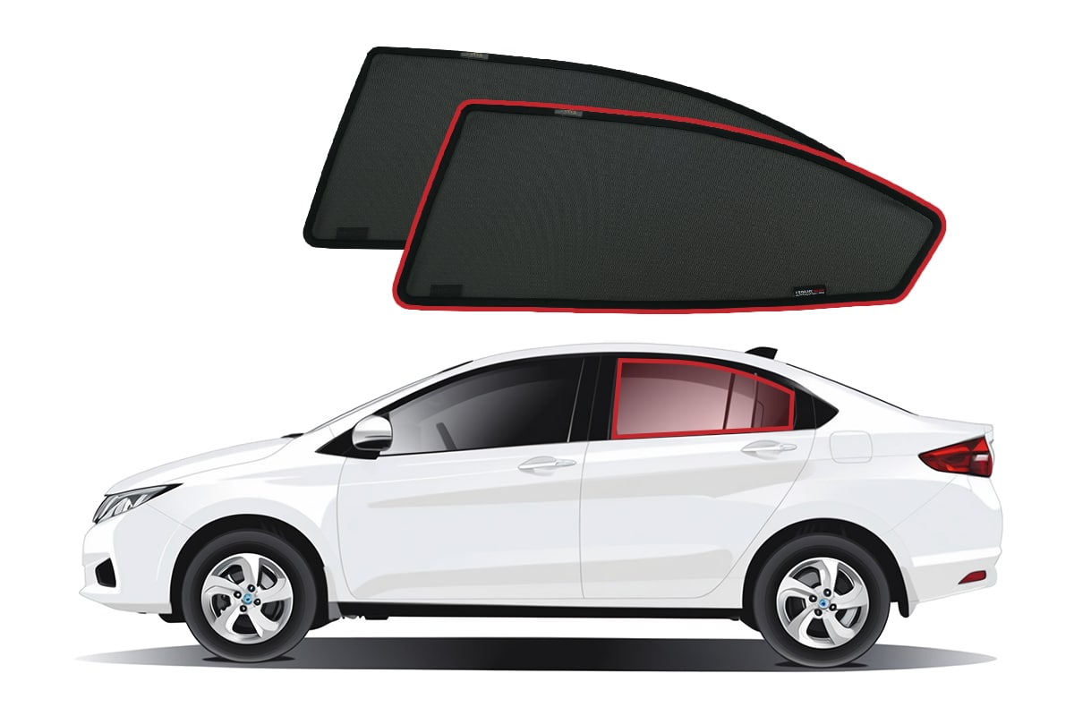 Honda City 5th Generation Car Rear Window Snap Shades (GM2/3; 2008-2013 ...