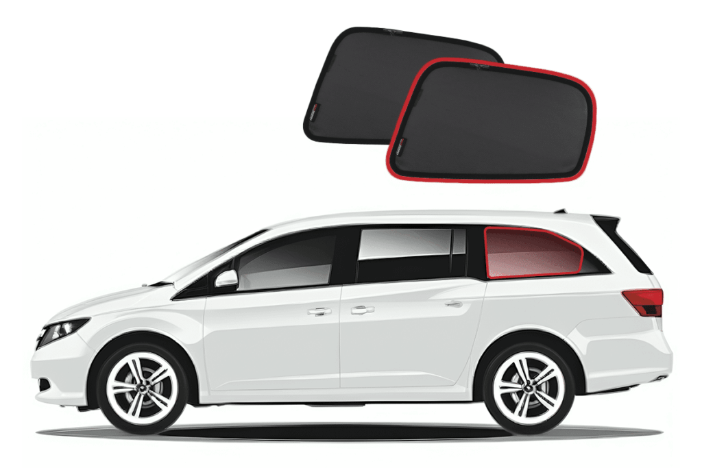 Honda Odyssey 4th Generation Port Window Snap Shades (RB3/4; 2008-2013 ...