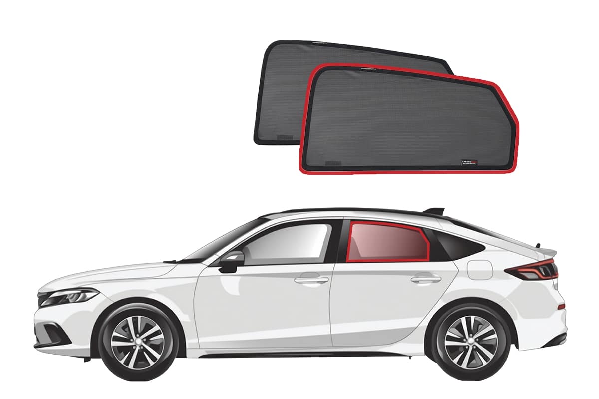 Honda Civic Hatchback 11th Generation Car Rear Window Snap Shades (2021 ...