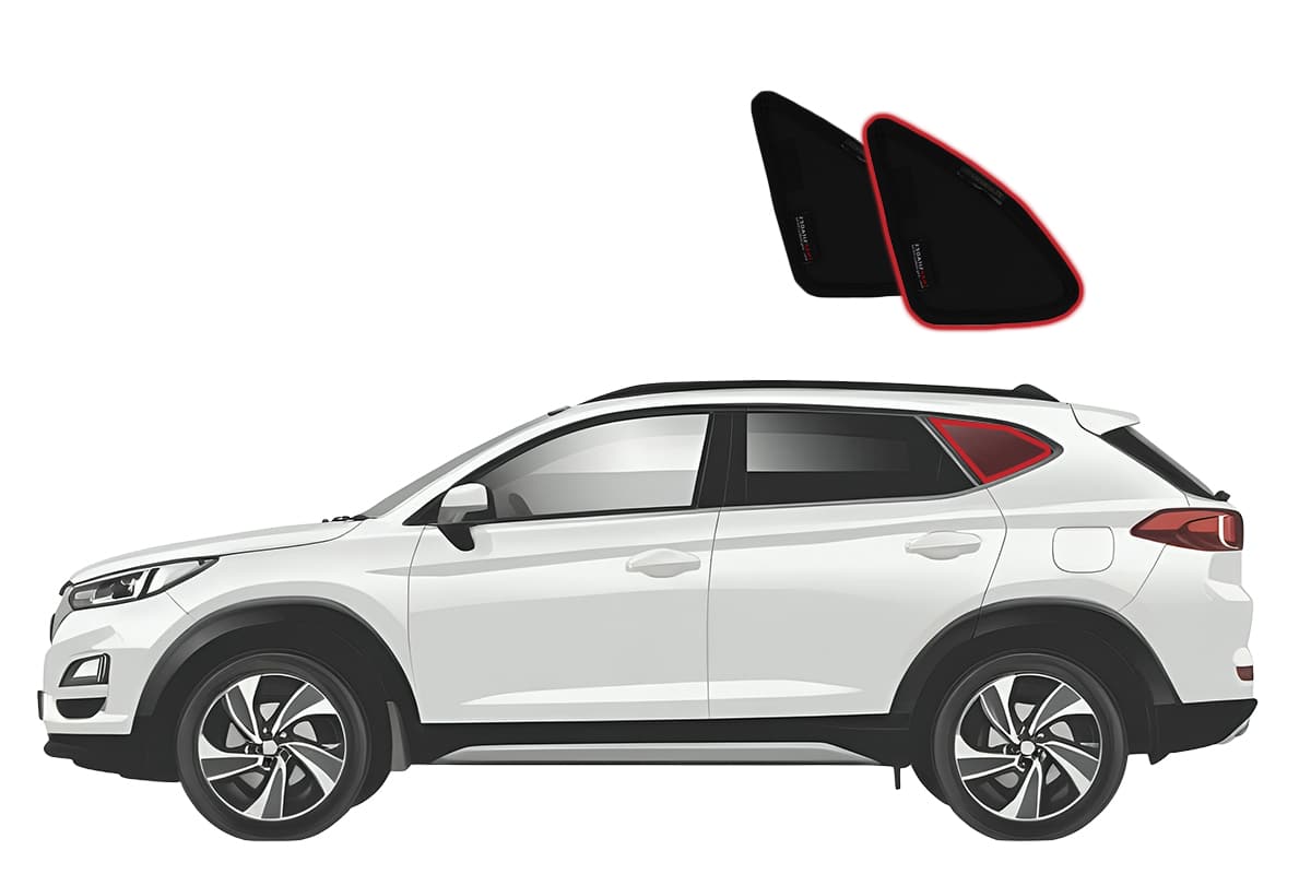 Hyundai Tucson 3rd Generation Port Window Snap Shades (2015-2021 ...