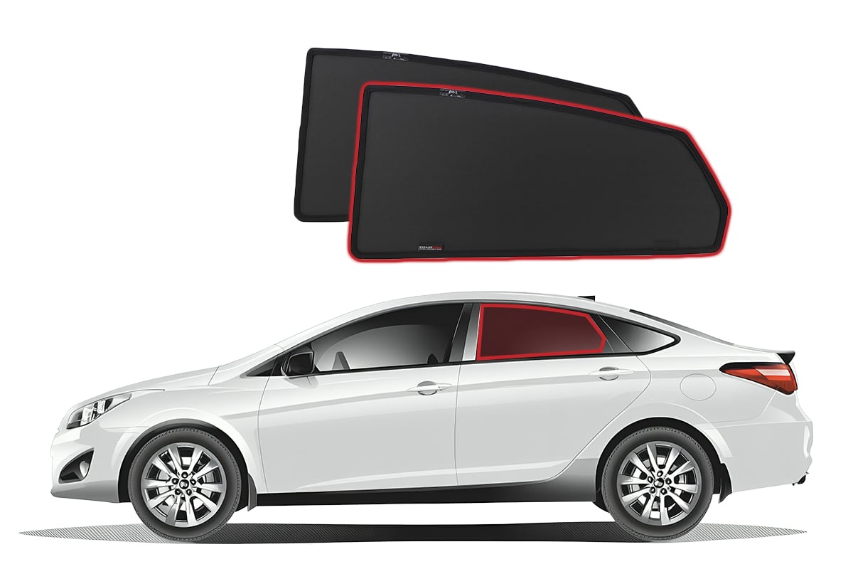 Hyundai i40 Sedan Car Rear Window Snap Shades (2011-2019) - Roof Rack World