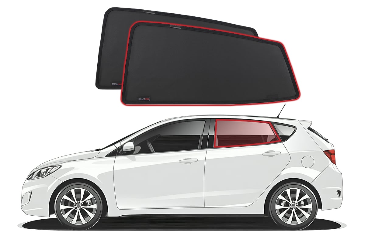 Hyundai Accent Hatchback 4th Generation Car Rear Window Snap Shades (RB ...
