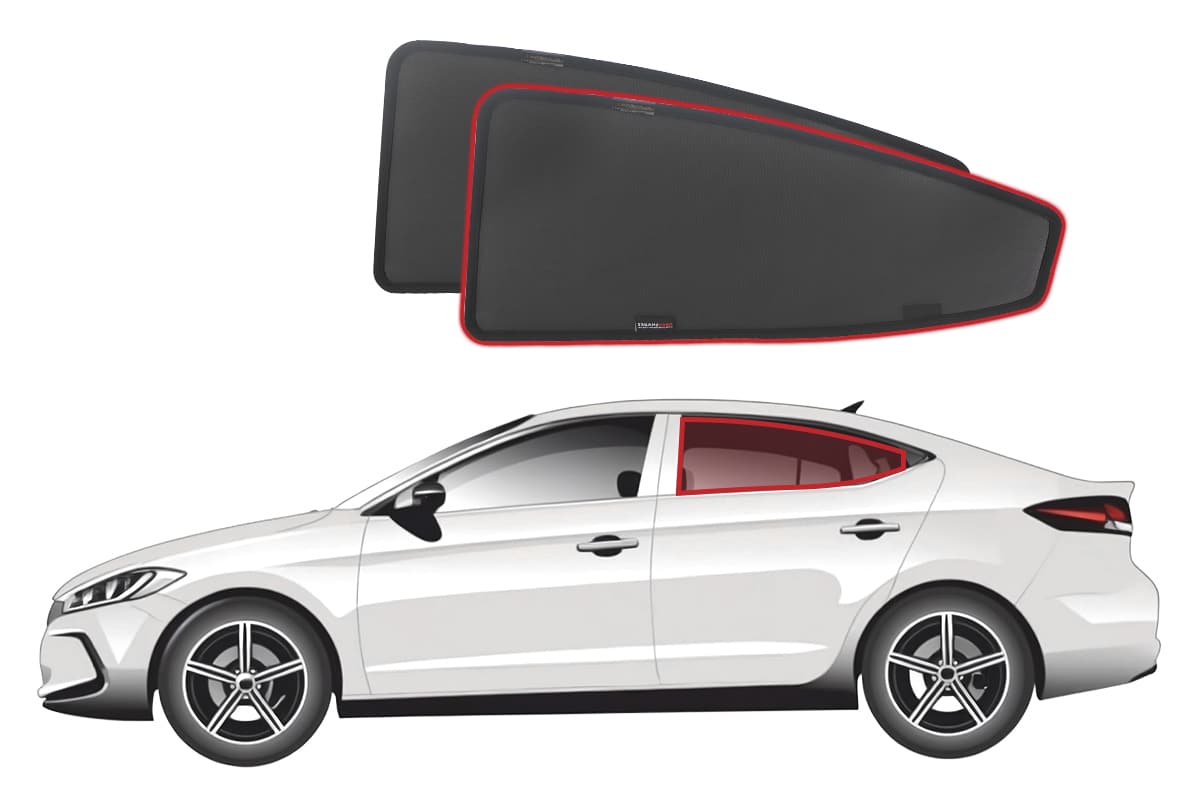 Hyundai Elantra 5th Generation Car Rear Window Snap Shades (MD/UD; 2010 ...