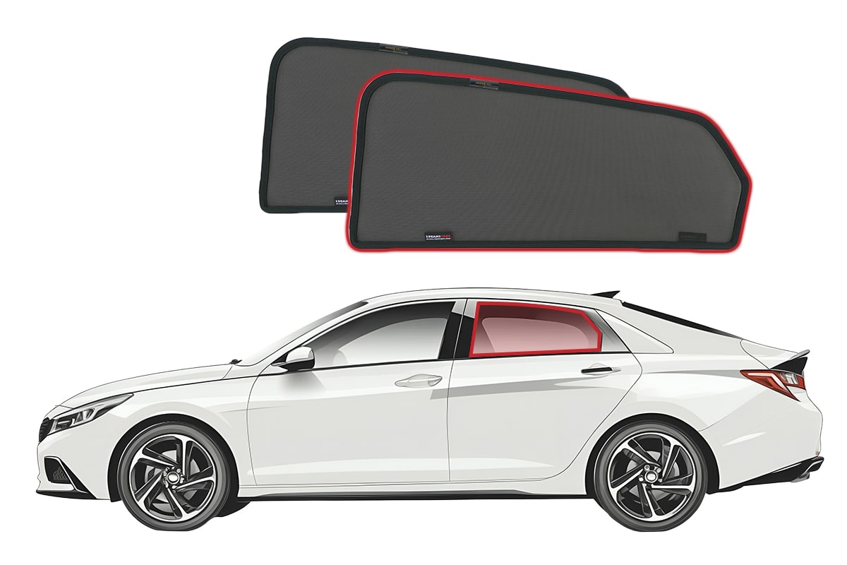 Hyundai i30/Elantra Sedan 7th Generation Car Rear Window Snap Shades ...