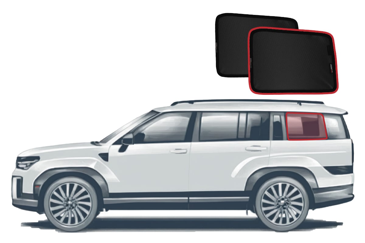 Hyundai Santa Fe 5th Generation Port Window Snap Shades (MX5; 2024 ...