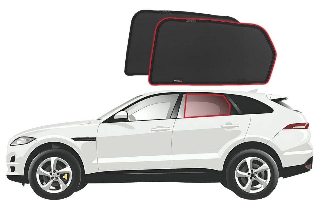 Jaguar F-Pace Car Rear Window Snap Shades (2016-Present) - Roof Rack World