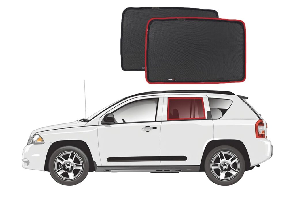 Jeep Compass 1st Generation Car Rear Window Snap Shades (MK49; 2008 ...