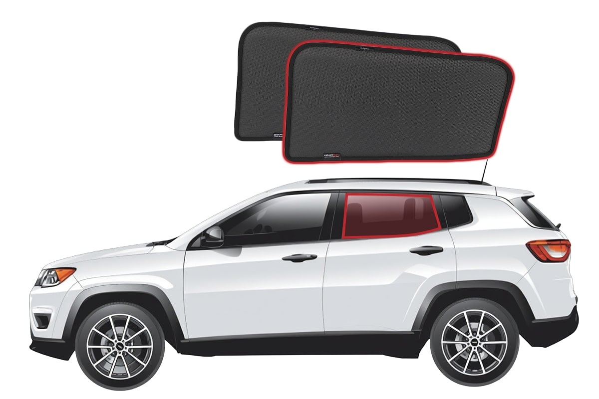 Jeep Compass 2nd Generation Car Rear Window Snap Shades (MP/552; 2017 ...
