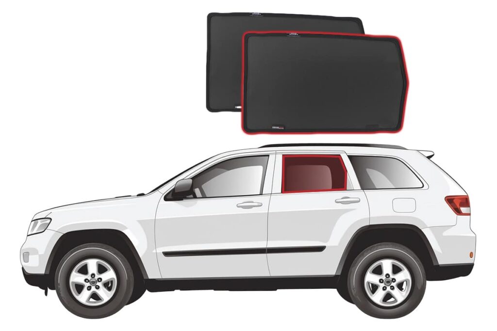 Jeep Grand Cherokee Car Rear Window Snap Shades (WK2; 2010-2022) - Roof ...