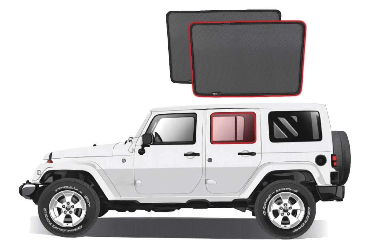 Jeep Wrangler Car Rear Window Snap Shades (JK; 2007-2018) - Roof Rack World