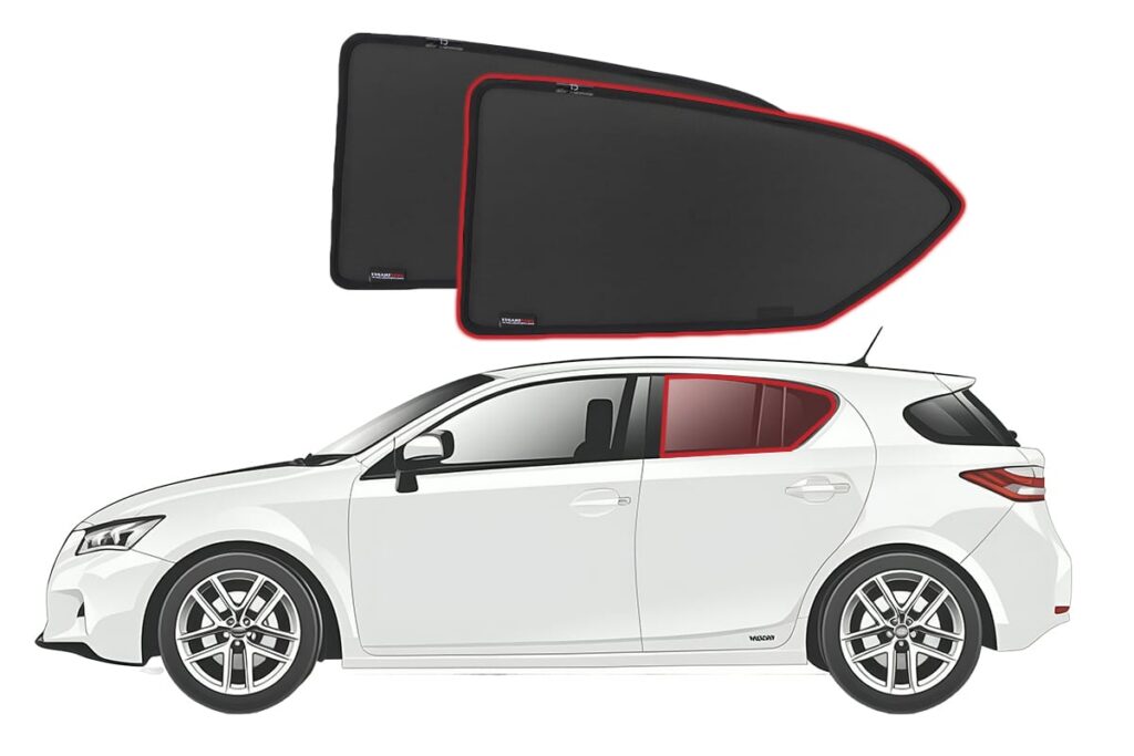 Lexus CT 200H Car Rear Window Snap Shades (2011-2022) - Roof Rack World