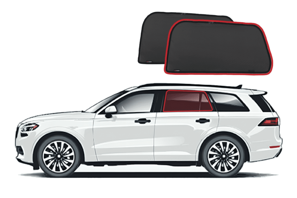 Lincoln Aviator 2nd Generation Car Rear Window Snap Shades (U611; 2020 ...