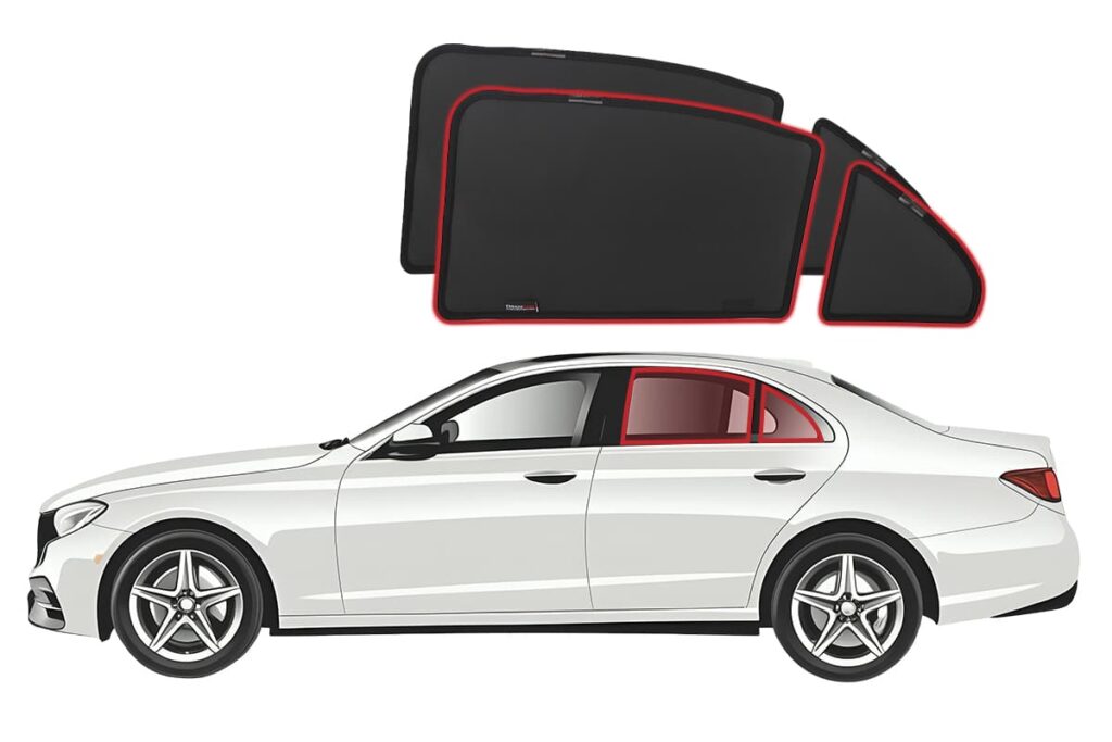 Mercedes-Benz E-Class Sedan 5th Generation Car Rear Window Snap Shades ...