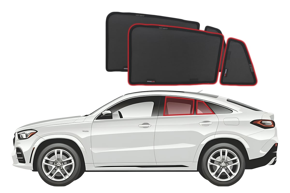 Mercedes-Benz GLE Coupe 3rd Generation Car Rear Window Snap Shades ...