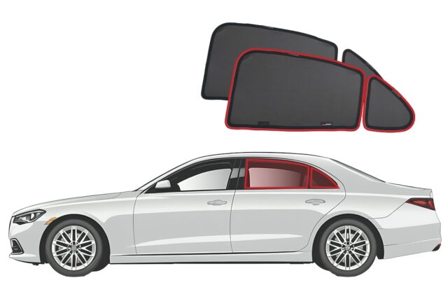 Mercedes-Benz S-Class 7th Generation Car Rear Window Snap Shades (SWB ...