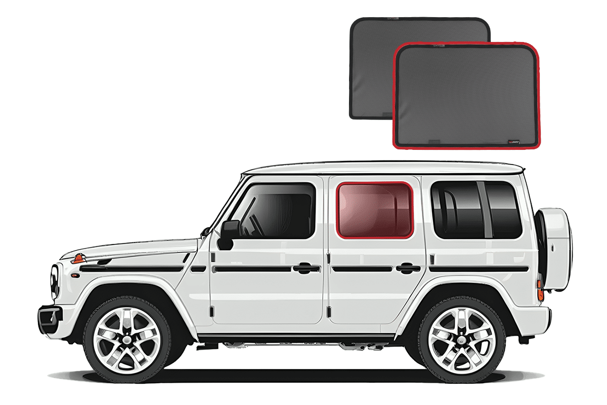 Mercedes-Benz G-Class 2nd Generation Car Rear Window Snap Shades (W463 ...