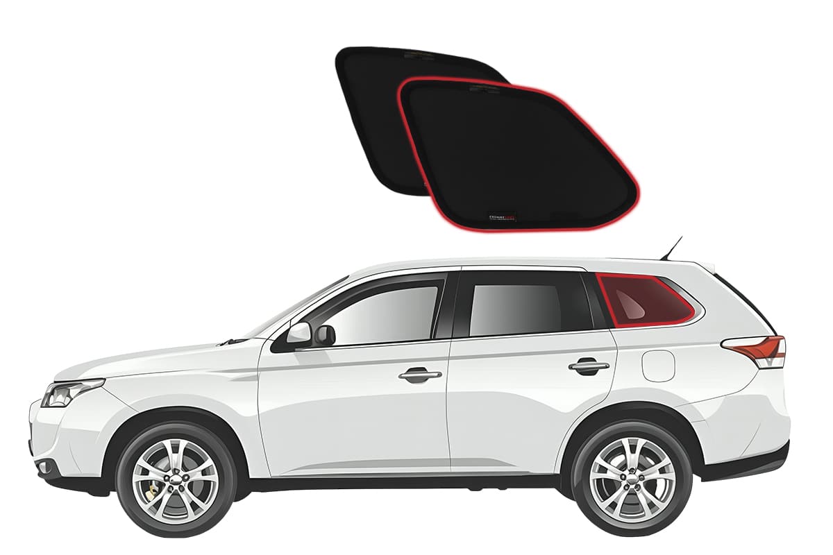 Mitsubishi Outlander 3rd Generation Port Window Snap Shades (2012-2021 ...