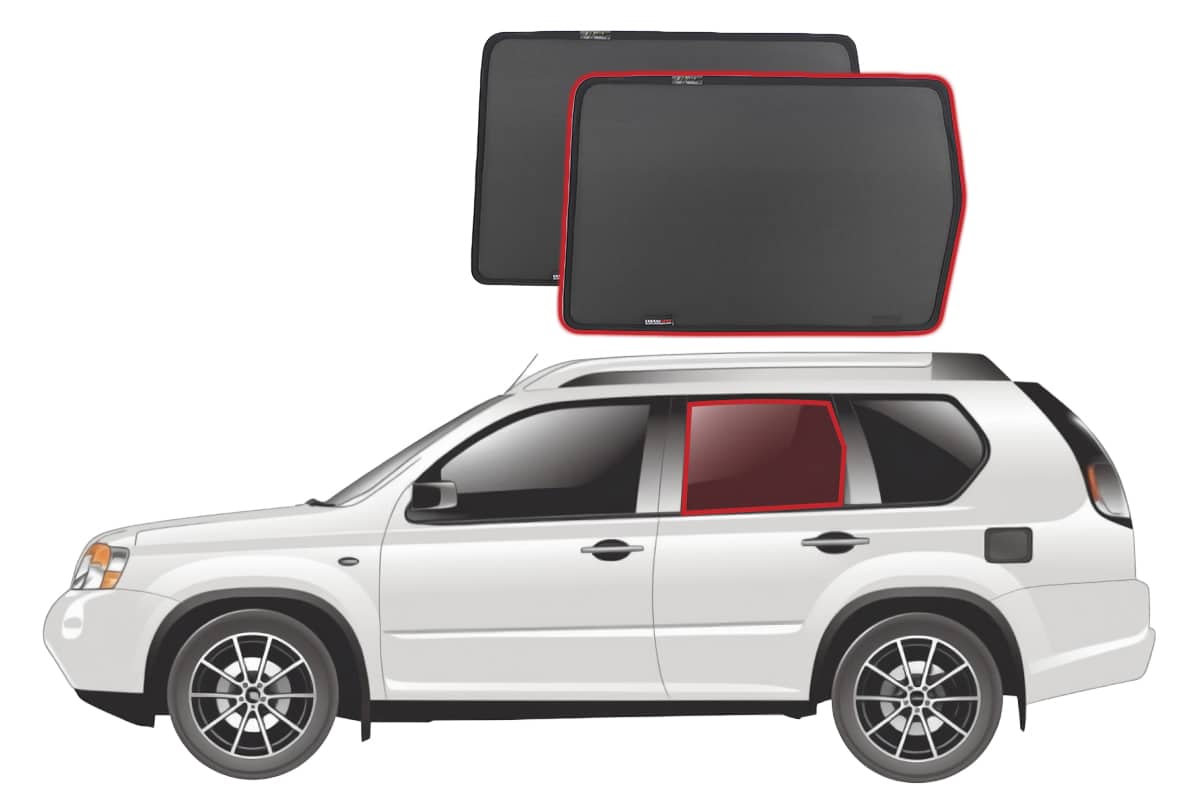 Nissan X-Trail 2nd Generation Car Rear Window Snap Shades (T31; 2007 ...